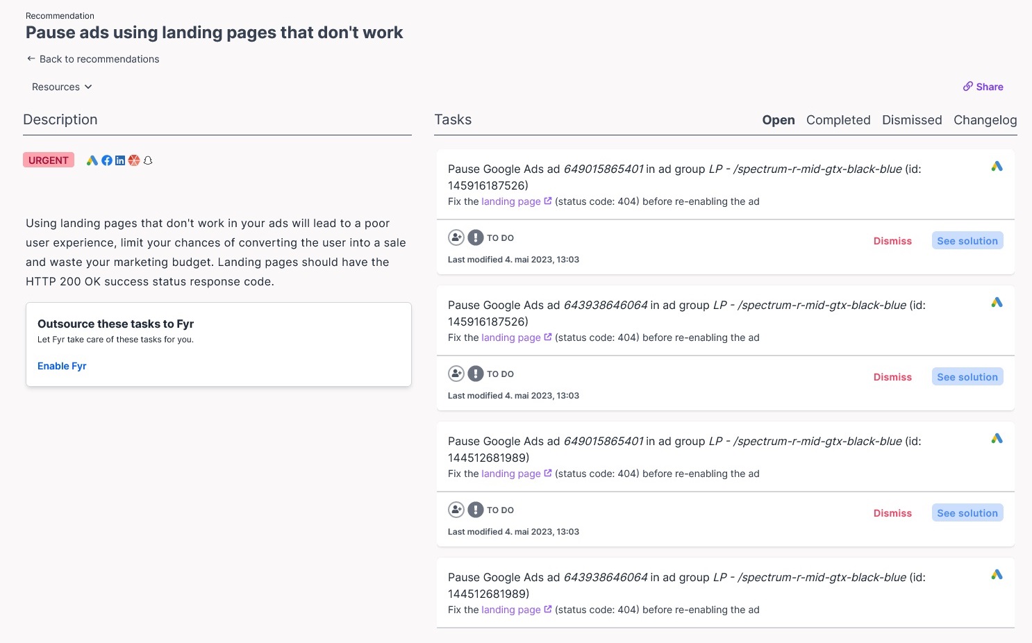 Fyr – Marketing automations & recommendations